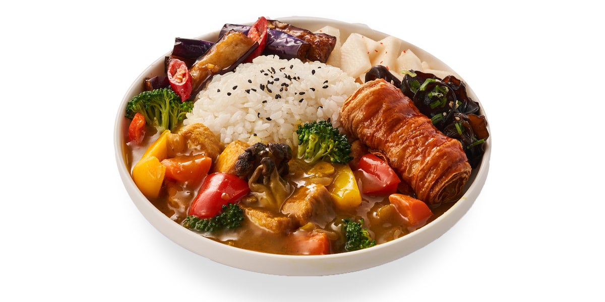 B07. FLAVORED CURRY TOFU SQUARE (Veggie Option) 咖喱蔬豆腐方 | Orange Square
